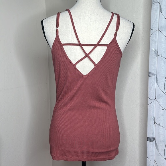 Doe & Rae | Tops | New Doe Rae Crisscross Back Ribbed Tank Top | Poshmark